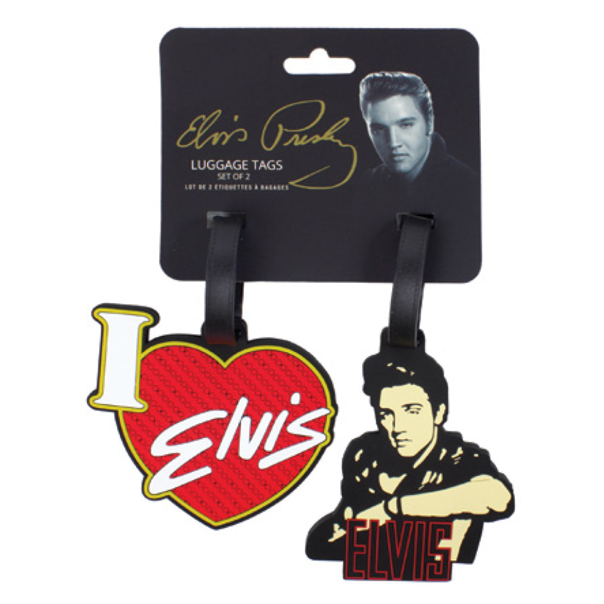 Perri's Licensed Silicone Luggage Tags ~ Elvis Presley ~ Set of 2 ...