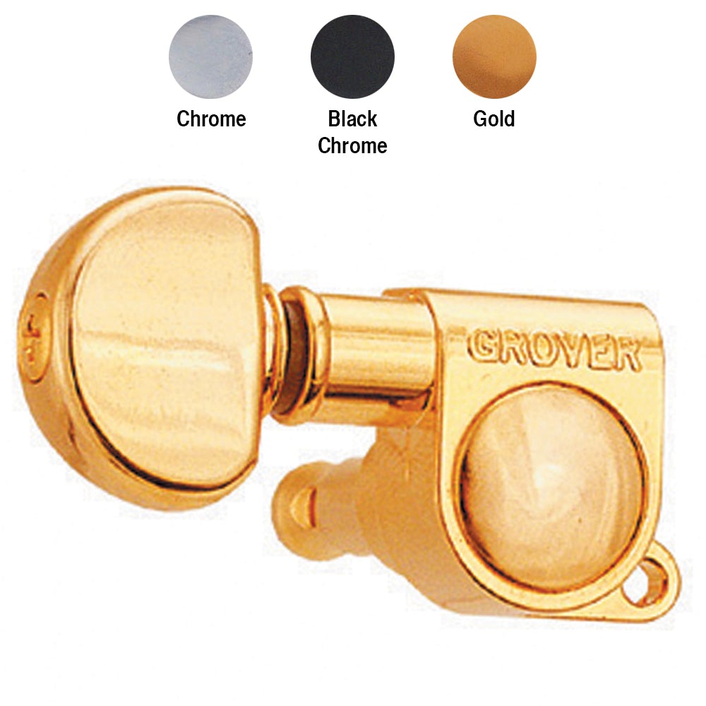 Grover Mini Rotomatics Machineheads ~ 6 in-line ~ Black Chrome – Ivor ...